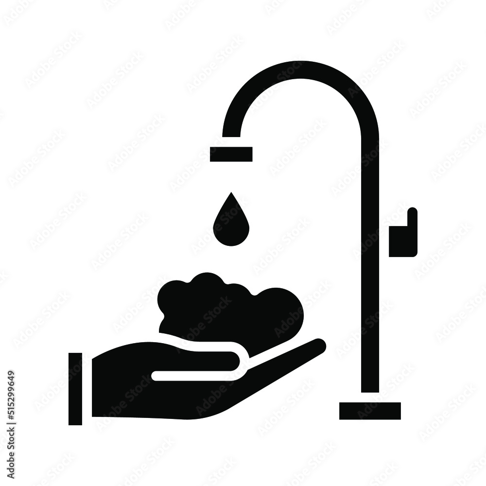 washing hand icon. wash / washing hands to keep clean flat vector icon ...