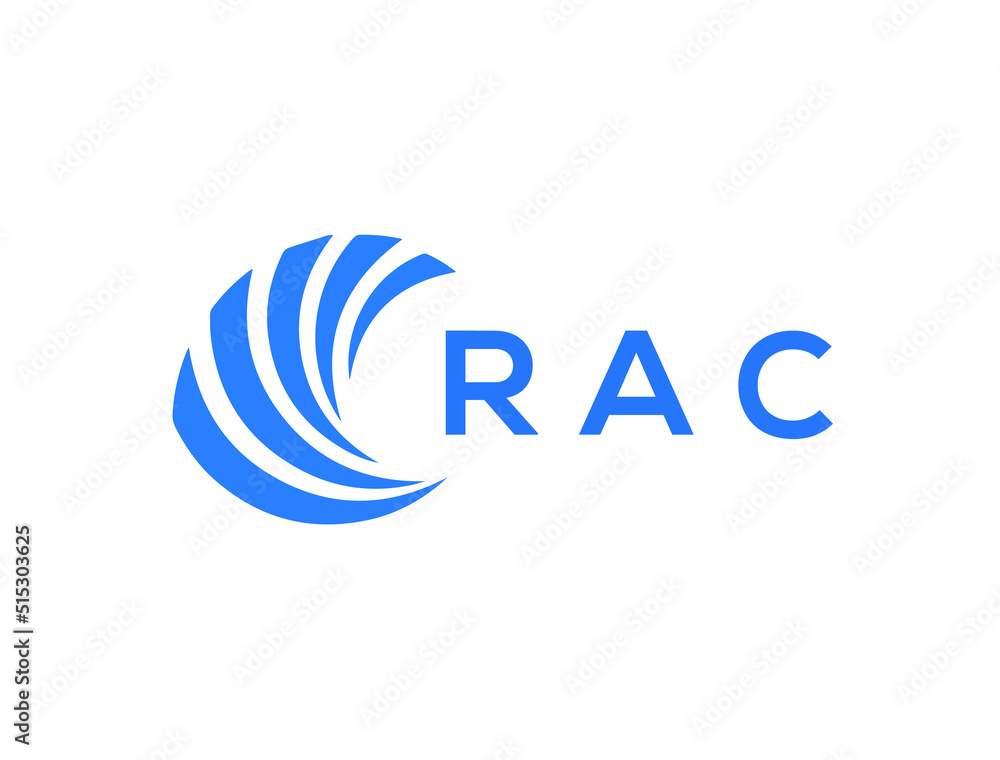 RAC Flat accounting logo design on white background. RAC creative ...