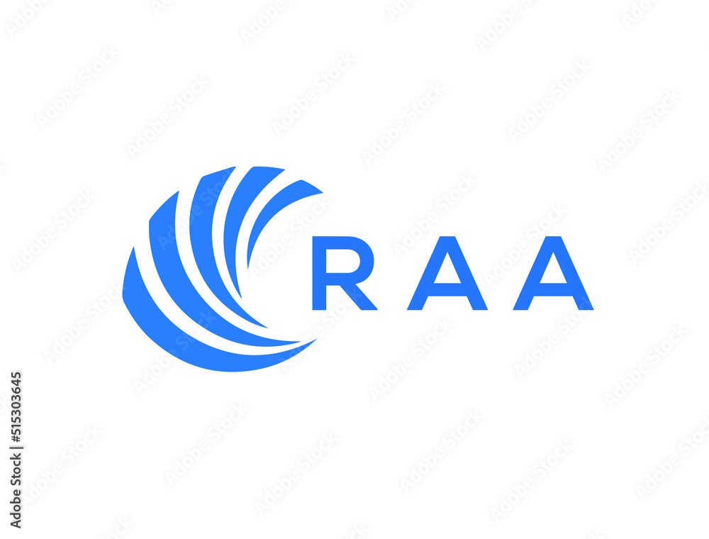 RAA Flat accounting logo design on white background. RAA creative ...