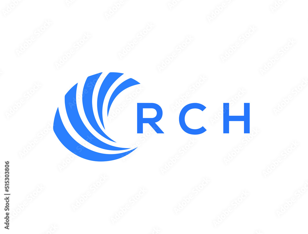 RCH Flat accounting logo design on white background. RCH creative ...