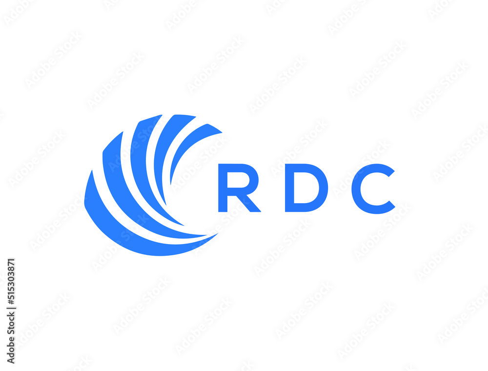 RDC Flat accounting logo design on white background. RDC creative ...