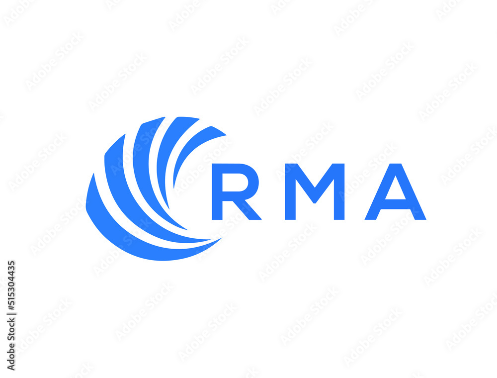 RMA Flat accounting logo design on white background. RMA creative ...