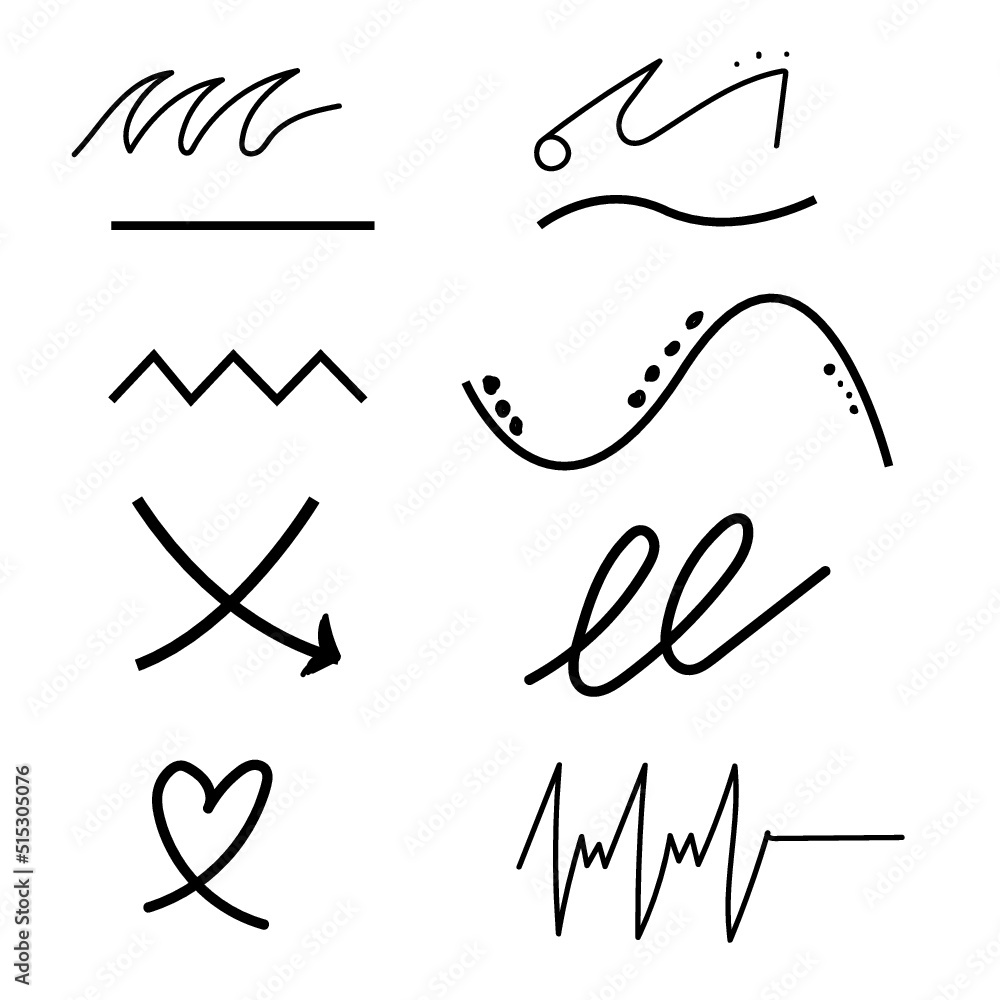 líneas vectoriales para uso de recursos gráficos Stock Vector | Adobe Stock