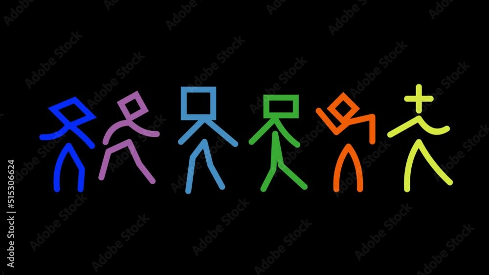 Vidéo Stock Stick figure nerds show off their individuality with quirky ...