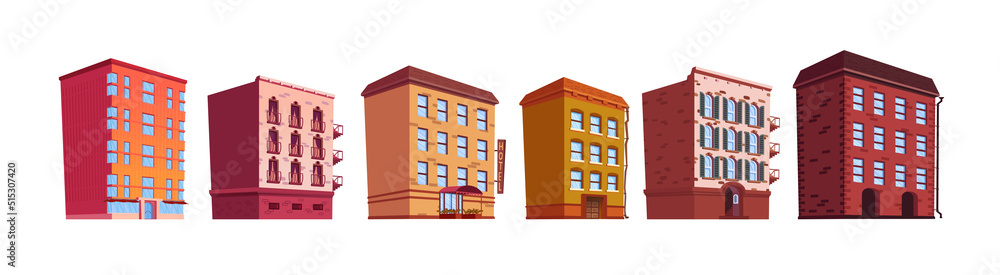 Land And Building Clipart Red