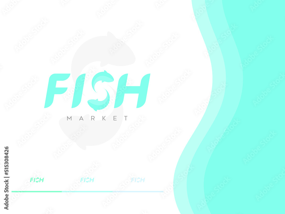Fish Logo, Fish Typography Logo, Fish Market Logo Design , Word mark ...