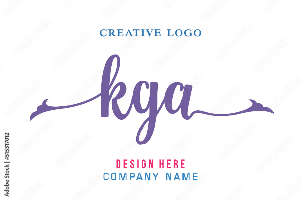 KGA lettering, perfect for company logos, offices, campuses, schools ...