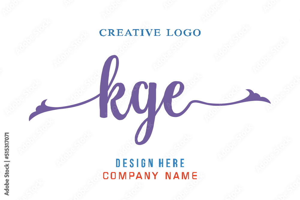KGE lettering, perfect for company logos, offices, campuses, schools ...