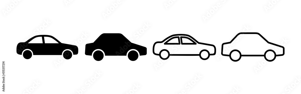 Car icon vector. car sign and symbol. small sedan Stock Vector | Adobe ...
