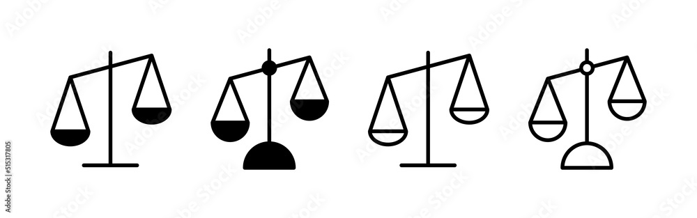 Scales icon vector. Law scale icon. Justice sign and symbol Stock ...