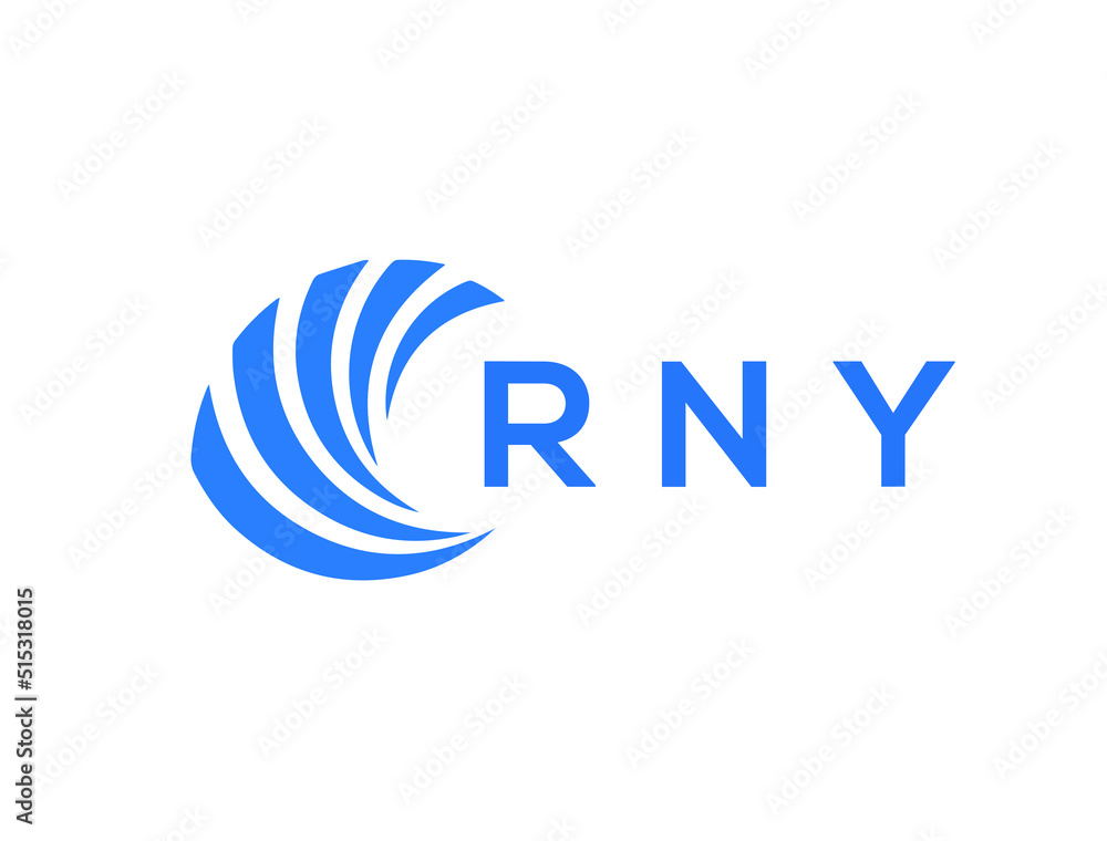 RNY Flat accounting logo design on white background. RNY creative ...