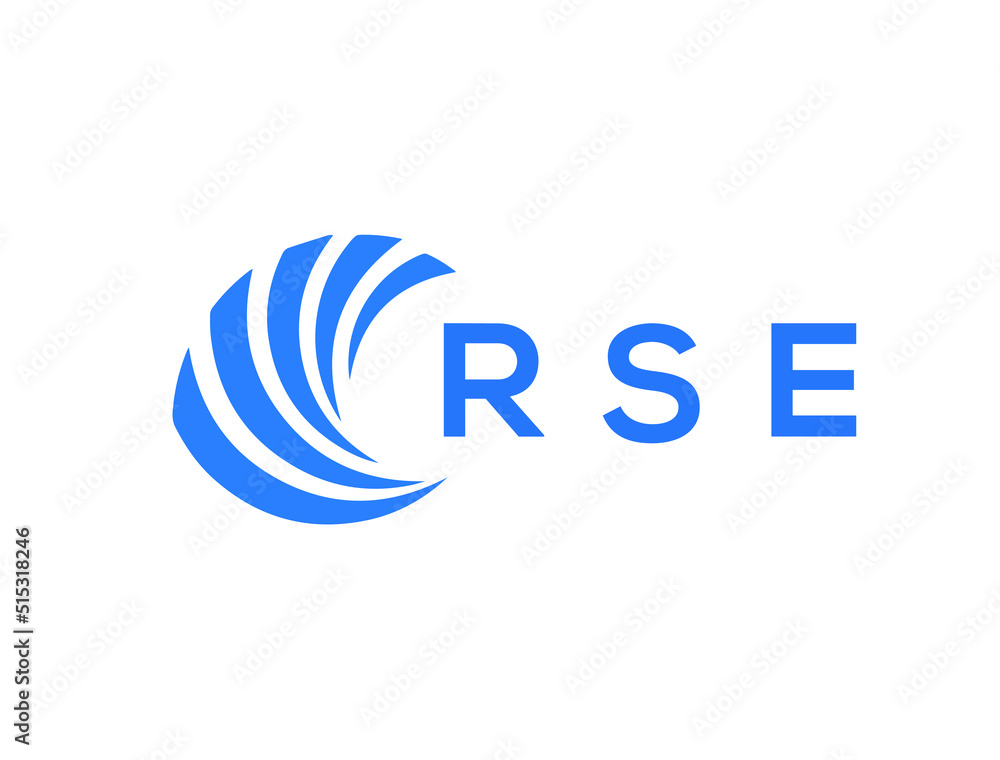 Vecteur Stock RSE Flat accounting logo design on white background. RSE ...
