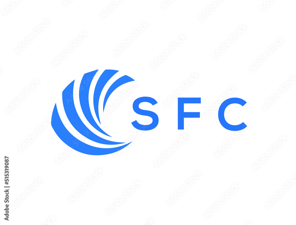 Vecteur Stock SFC Flat accounting logo design on white background. SFC ...