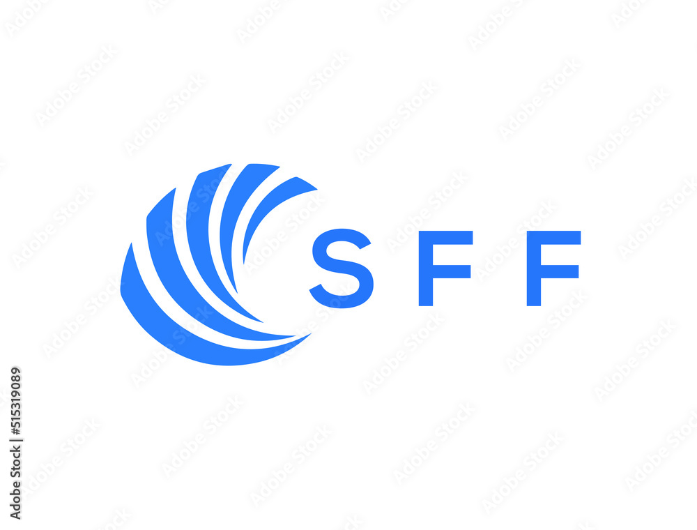 SFF Flat accounting logo design on white background. SFF creative ...