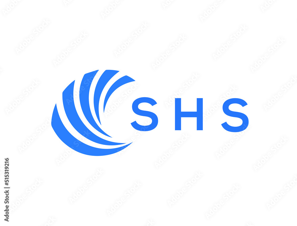 SHS Flat accounting logo design on white background. SHS creative ...
