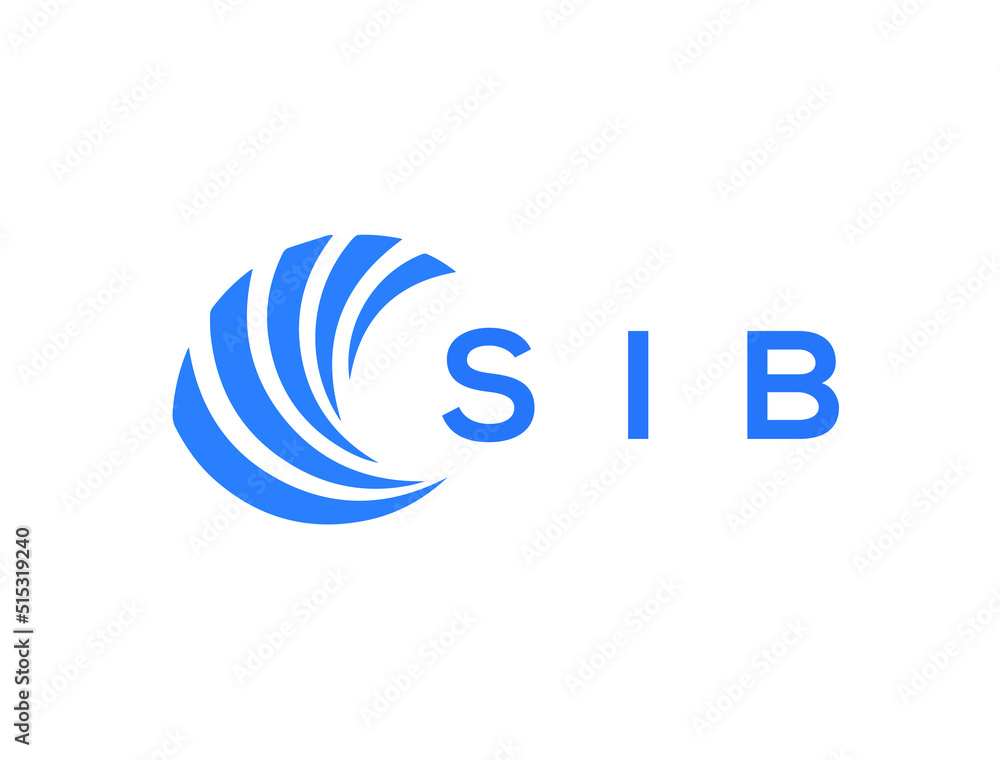 SIB Flat accounting logo design on white background. SIB creative ...