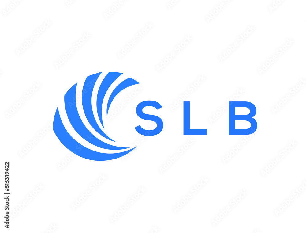 SLB Flat accounting logo design on white background. SLB creative initials Growth graph letter ...