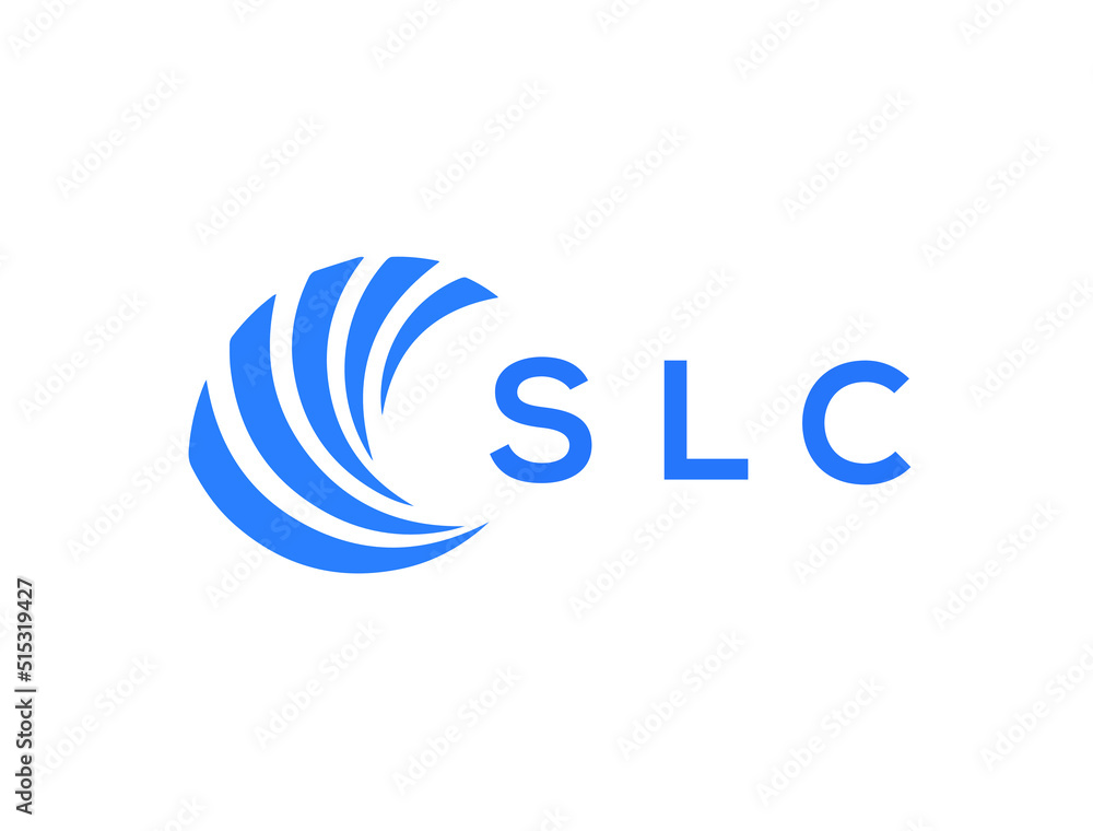 SLC Flat accounting logo design on white background. SLC creative ...