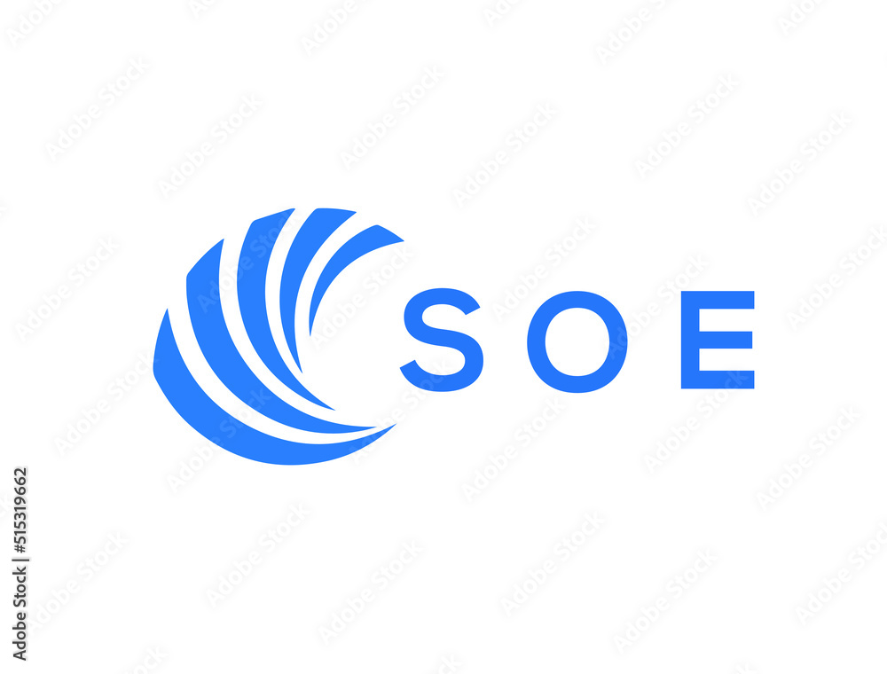 SOE Flat accounting logo design on white background. SOE creative ...