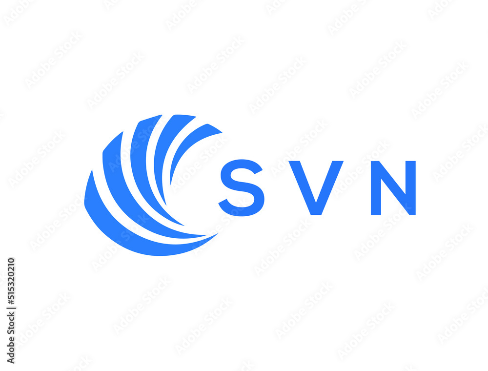 SVN Flat accounting logo design on white background. SVN creative ...