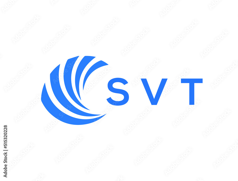SVT Flat accounting logo design on white background. SVT creative ...