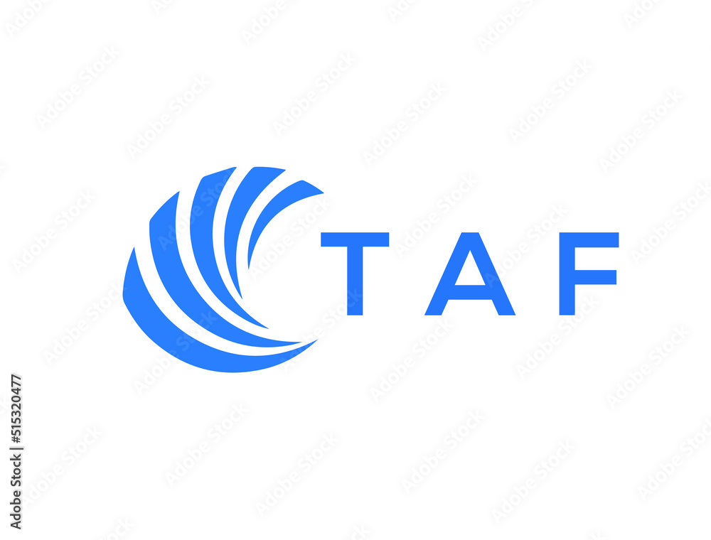 TAF Flat accounting logo design on white background. TAF creative ...