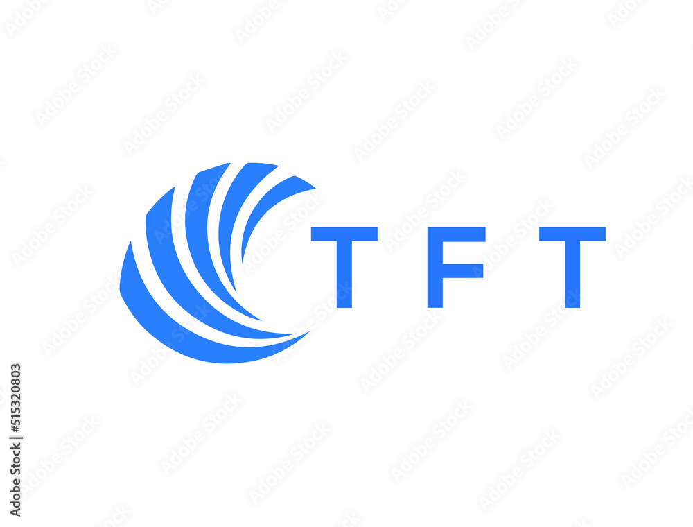 TFT Flat accounting logo design on white background. TFT creative ...