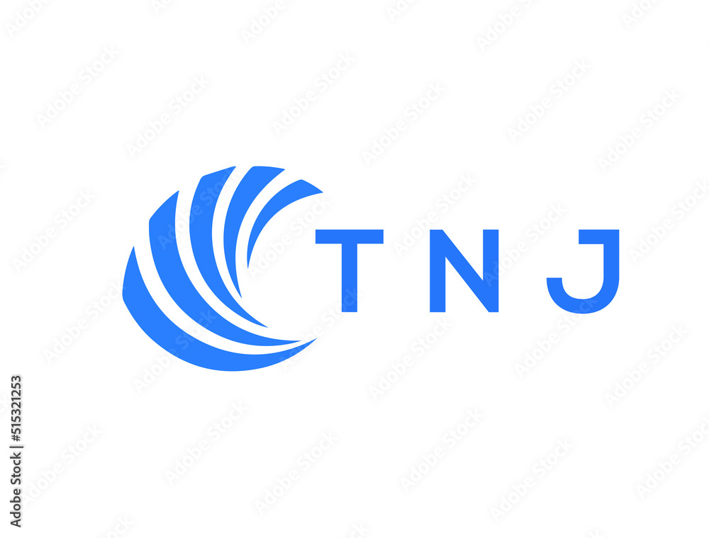 TNJ Flat accounting logo design on white background. TNJ creative ...