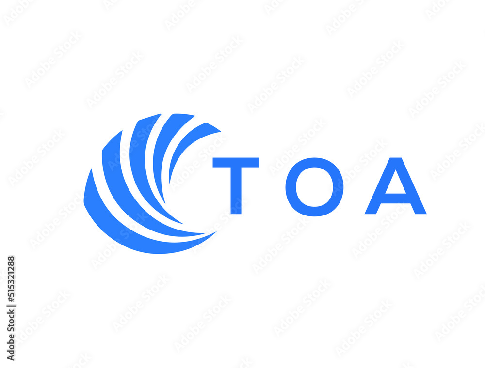 TOA Flat accounting logo design on white background. TOA creative ...