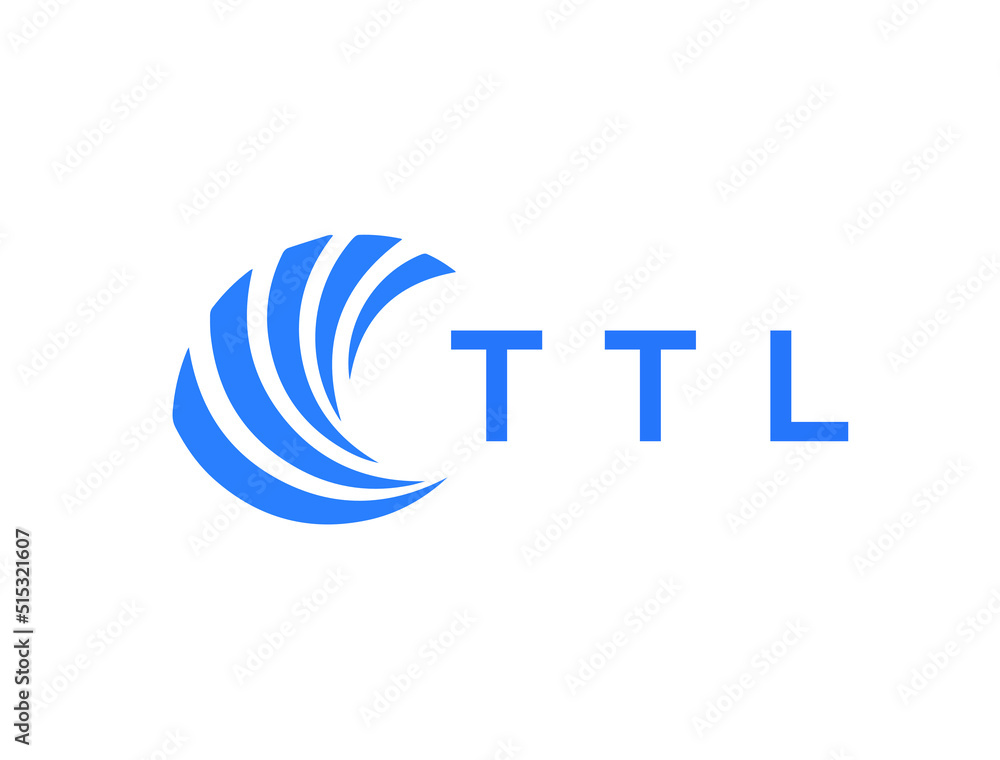 TTL Flat accounting logo design on white background. TTL creative ...