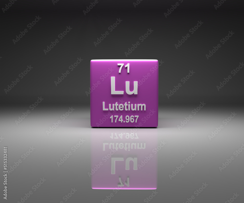 Cube with Lutetium number 71 periodic table Stock Photo | Adobe Stock