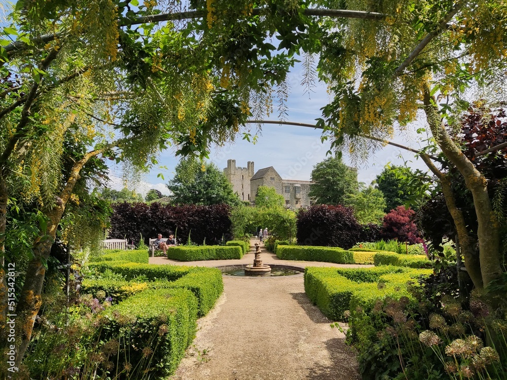 Helmsley Castle from Helmsley Walled Garden, Helmsley, Yorkshire ...