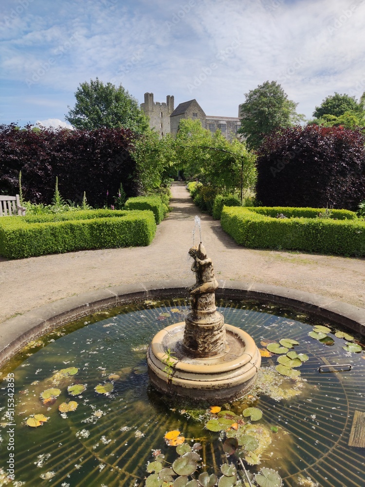 Helmsley Castle from Helmsley Walled Garden, Helmsley, Yorkshire ...