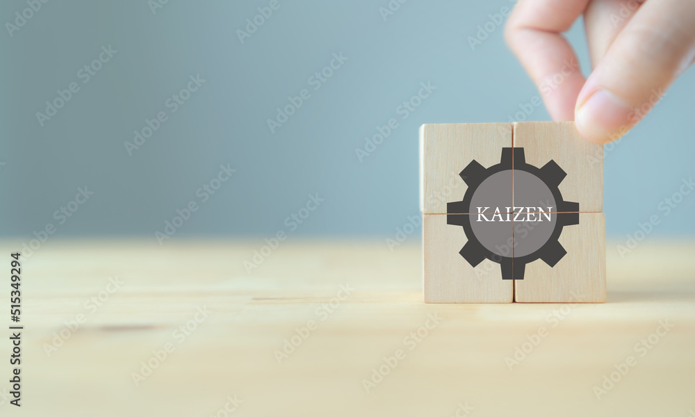 Kaizen concept; the continuous improvement in business for efficiency ...