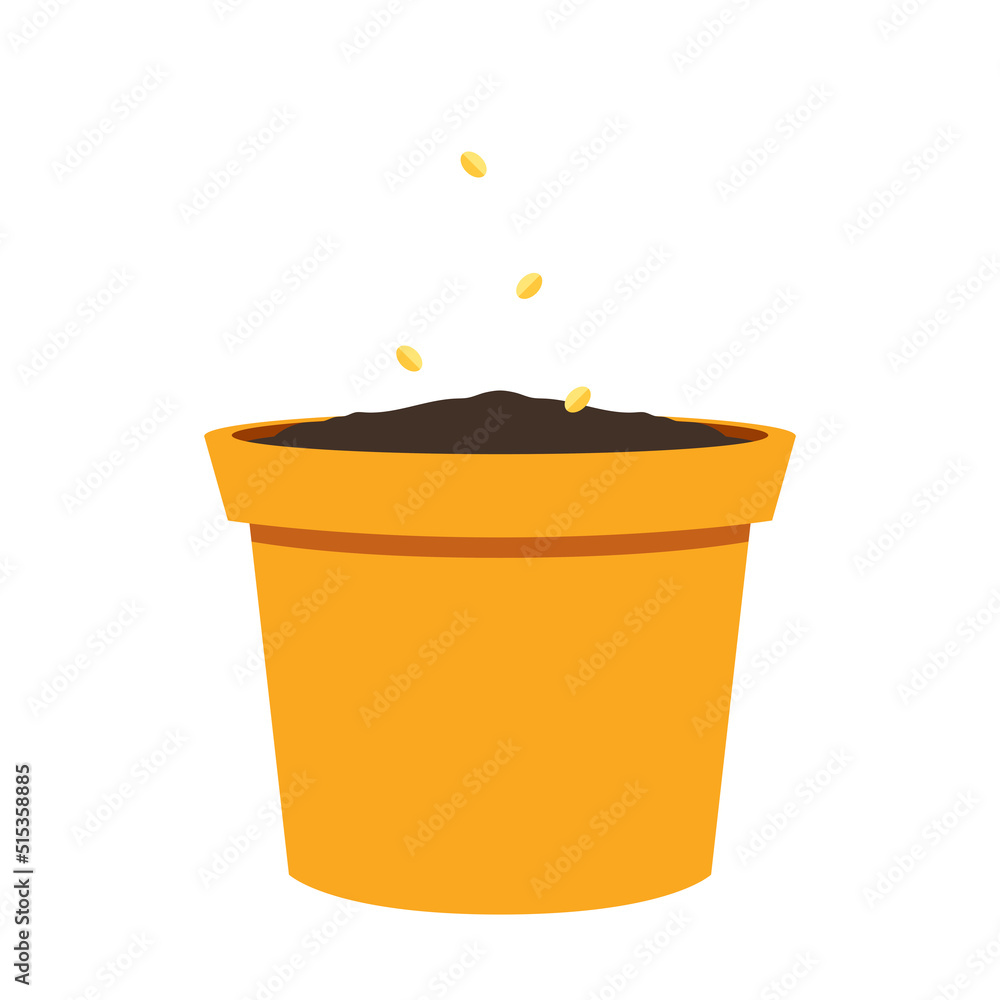 Cannabis seeds vector. cannabis seeds in pot. Stock Vector | Adobe Stock