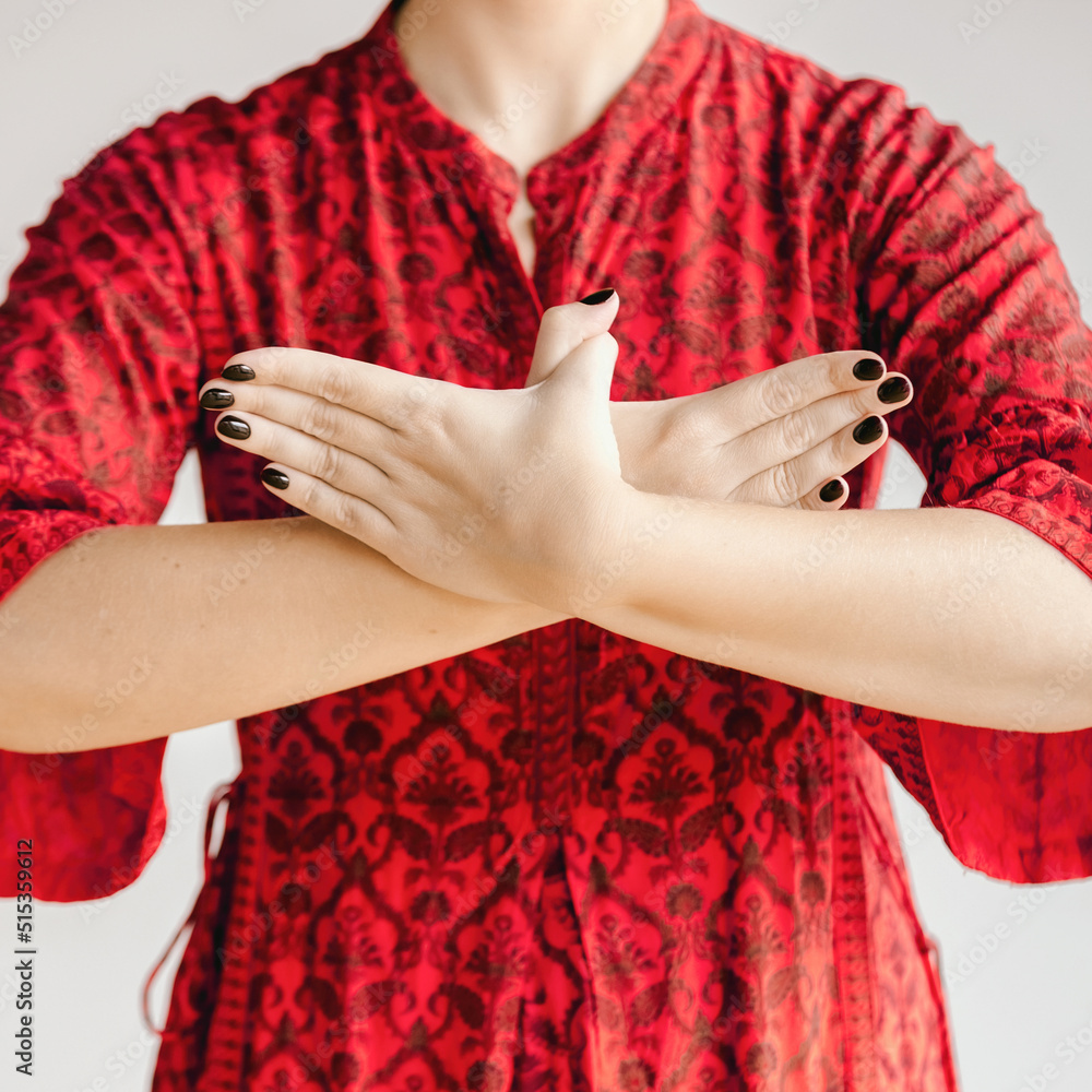 Woman hand showing Katakavardhana hasta of indian classic dance Bharata ...
