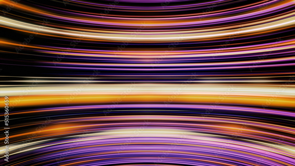 Abstract bright bended lines of different matching colors. Animation ...