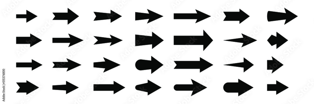 Set of vector arrow icons. Collection of pointers. Stock Vector | Adobe Stock