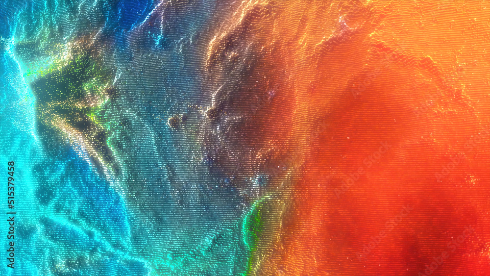 Colorful shaky abstract motion background. Abstract colorful particles ...