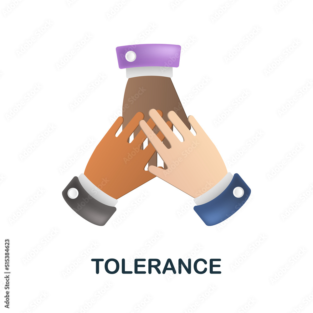 Vektorová grafika „Tolerance icon in 3d. Colored illustration from core ...