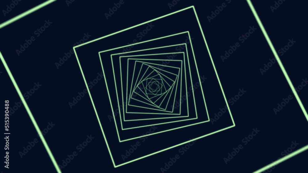 Infinite fly through straight stripes on black background. Lines ...