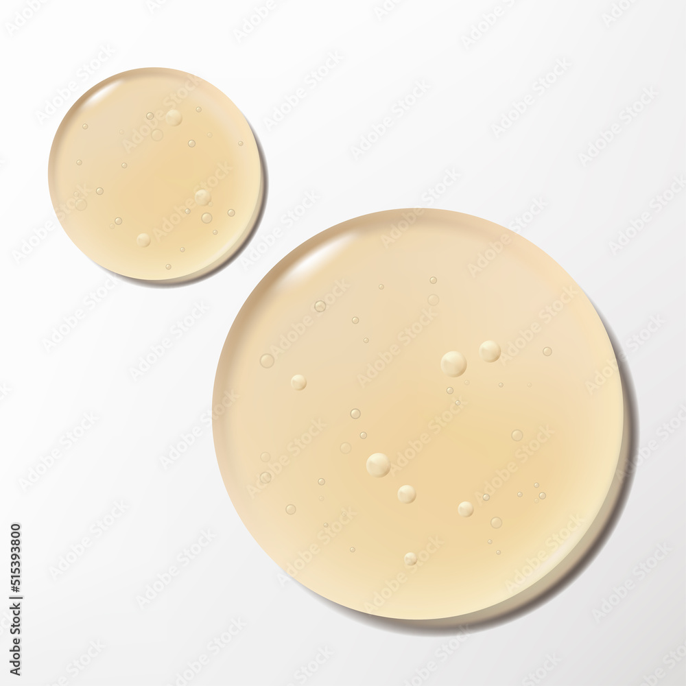 Vector Realistic Water Drops or Beauty and Cosmetics Clear Gel Element ...