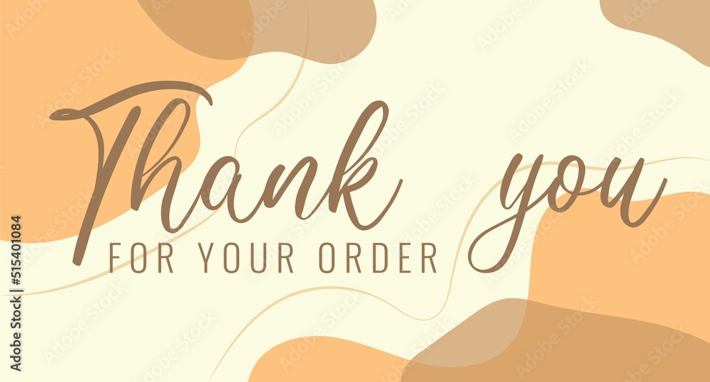 Thank you for your order card design for online buyers illustration ...