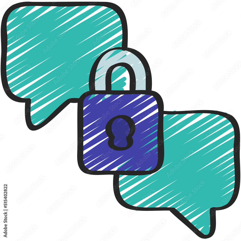Secure Messages Icon Stock-Vektorgrafik | Adobe Stock