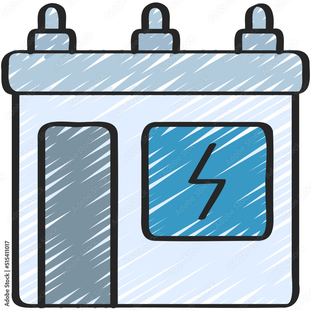 Electrical Substation Building Icon Stock Vector | Adobe Stock