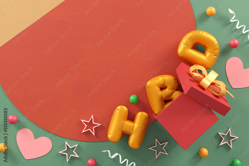 Happy Birthday celebration design for greeting card, poster or banner ...