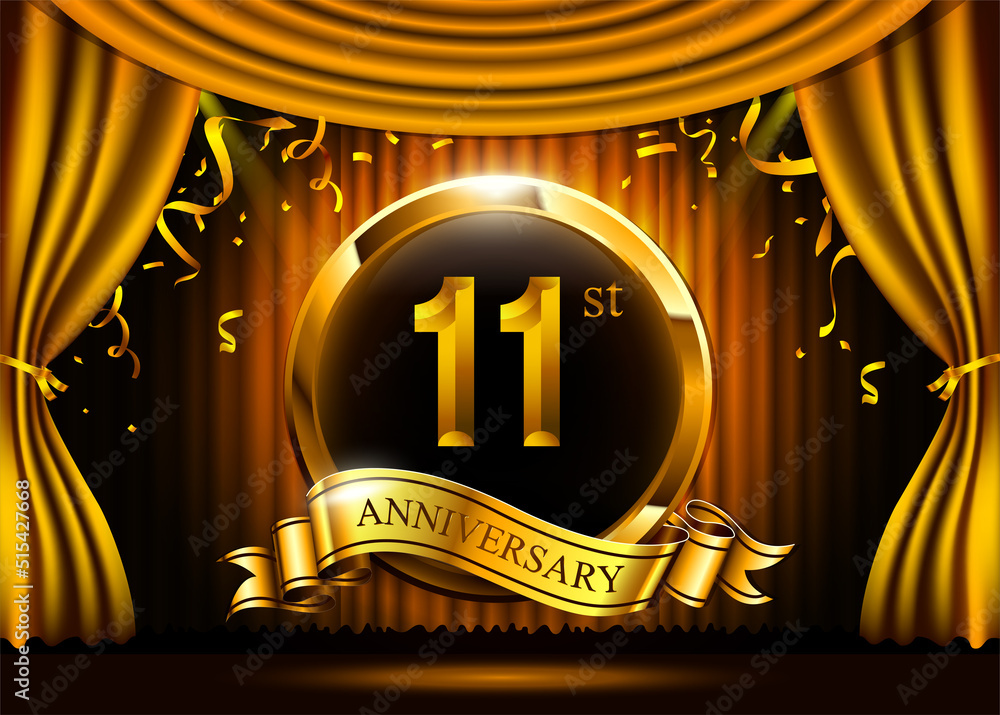11 years anniversary celebration Stock Vector | Adobe Stock