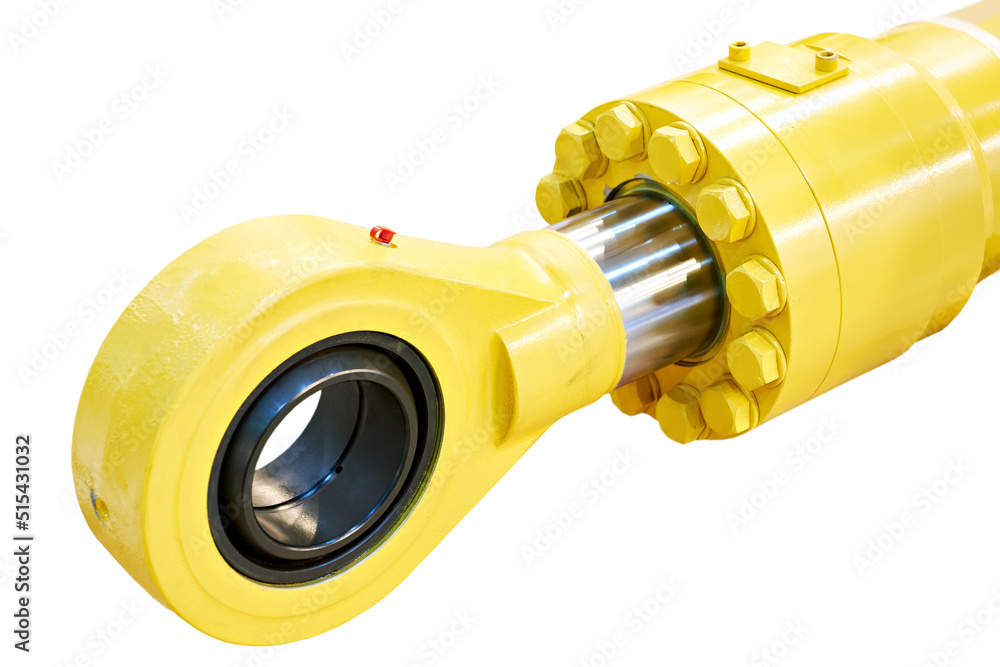 Hydraulic rod isolated white Stock Photo | Adobe Stock