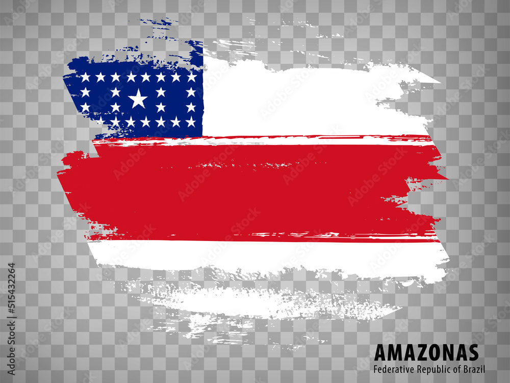 Flag of Amazonas from brush strokes. Federal Republic of Brazil. Flag ...