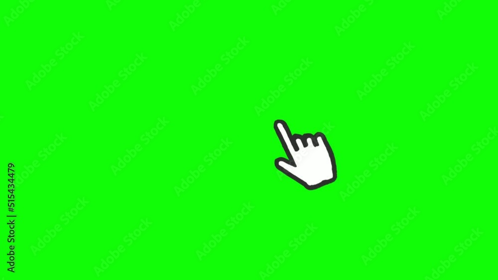 This is white hand cursor with green screen. Green screen template of ...